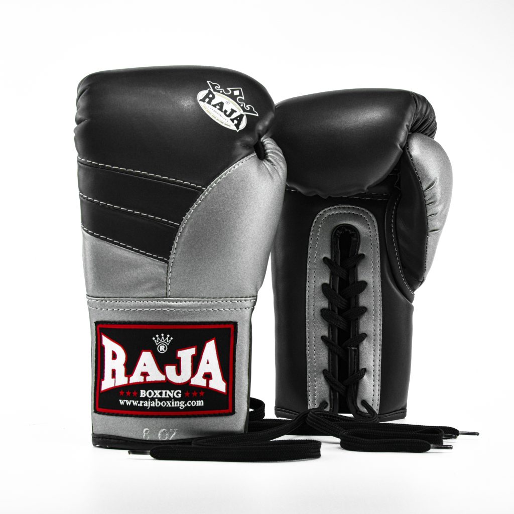 Premium gloves Raja Pro Boxing Gloves Lace-Up (Gray/Silver) – RAJA BOXING